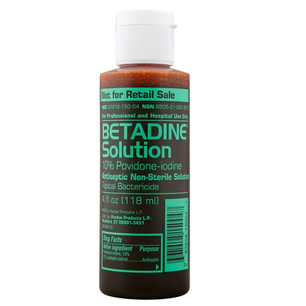 Betadine Antiseptic Solution - 10% Strength - 4oz Bottle | MedSTAT